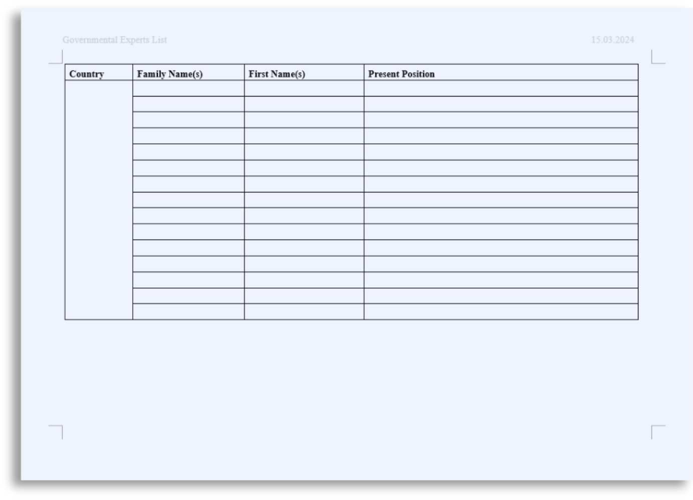 Implementation Review Mechanism